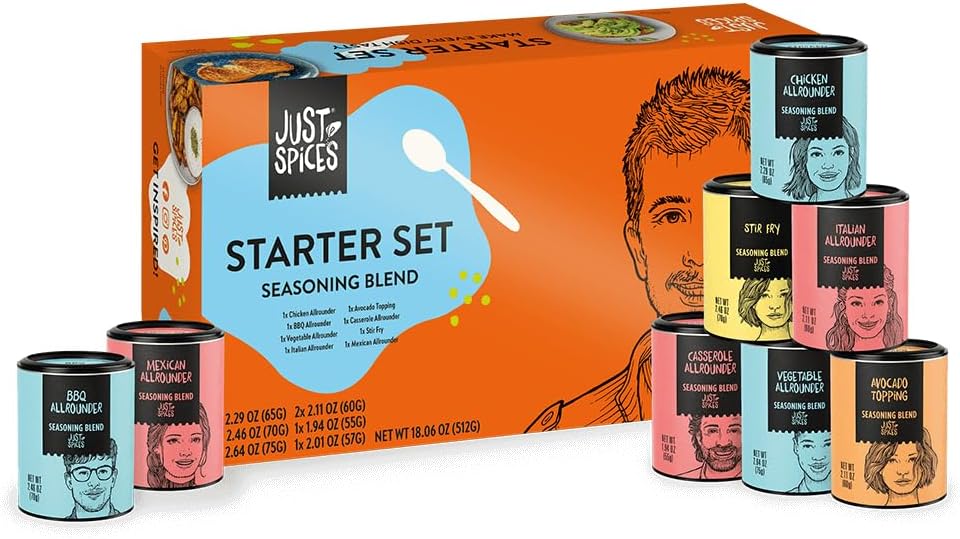 Amazon.com : Just Spices Starter Set, 18.0 OZ | Every meal covered ...