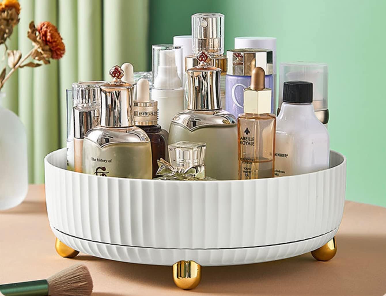 Amazon.com: Hibekol 360 Rotating Makeup Organizer - 8.66" Diameter ...