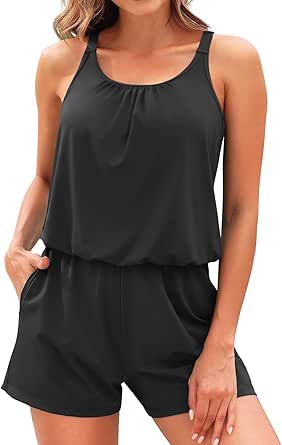 Tempt Me Romper One Piece Swimsuits with Short - Women Boyleg with ...