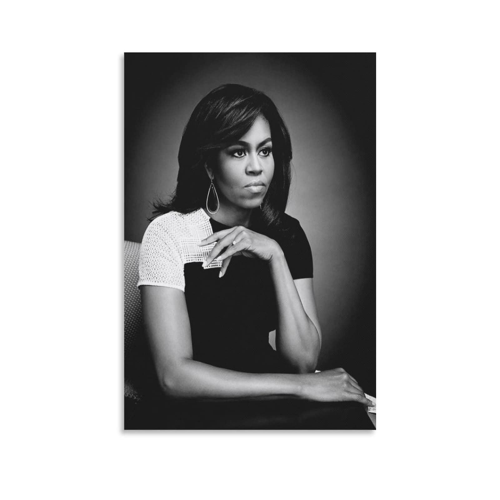 Amazon.com: Michelle Obama Poster Black and White Photograph Print ...
