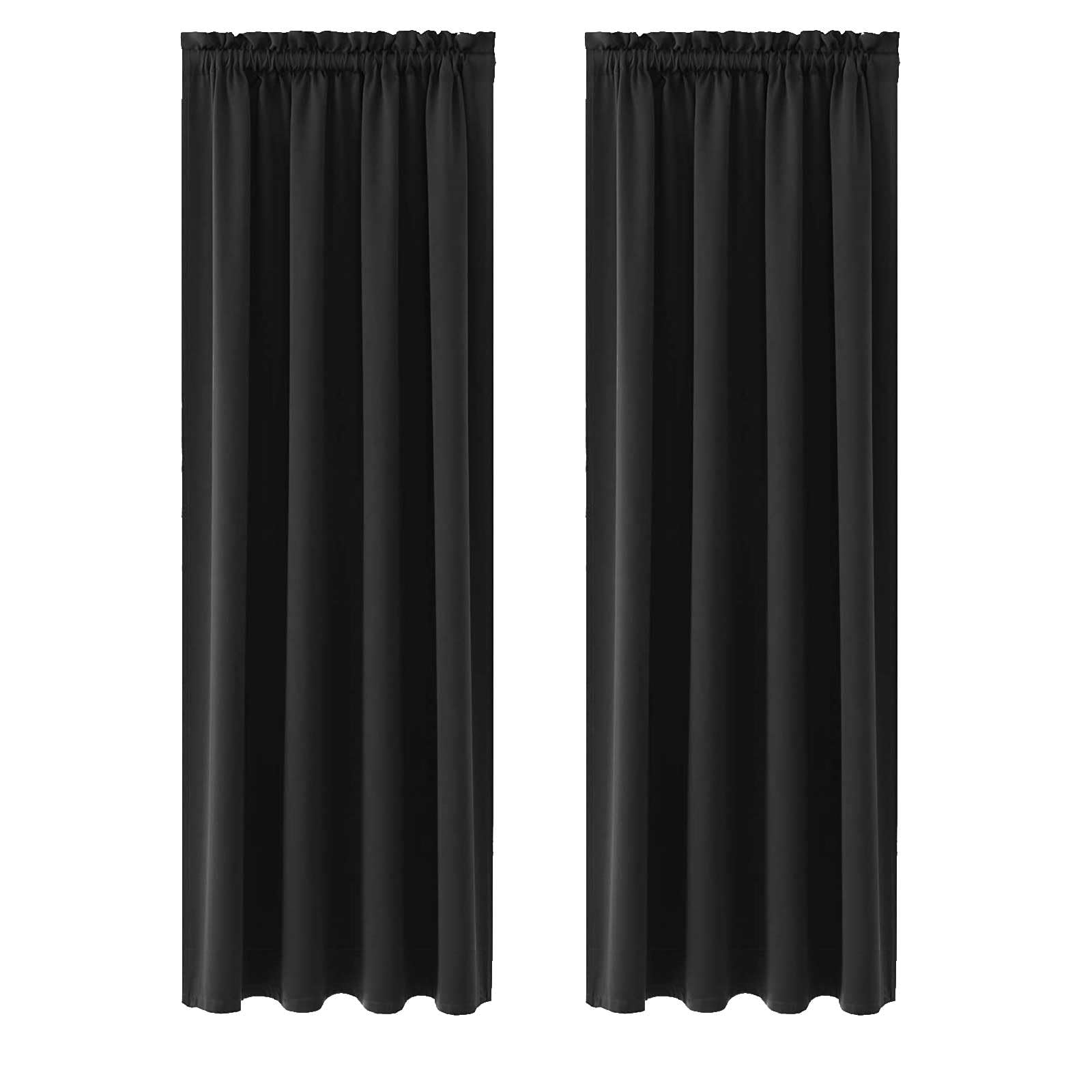 NAKIHOUSE Black Blackout Curtains, Thermal Curtains 84 Inch Drop Super ...