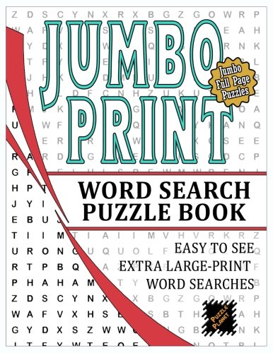 Jumbo Print Word Search Puzzle Book: Easy To See, Extra-Large Print ...