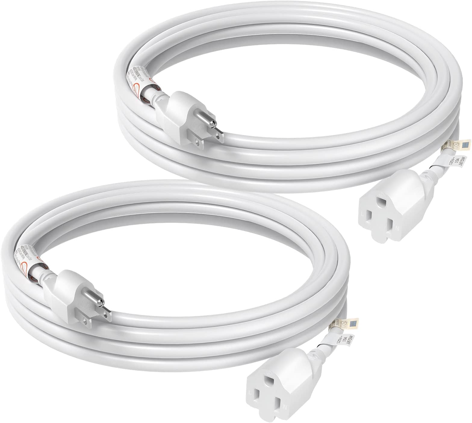 Amazon.com: FIRMERST 15 Amp 1 Foot 3 Prong Extension Cord 14 Gauge ...