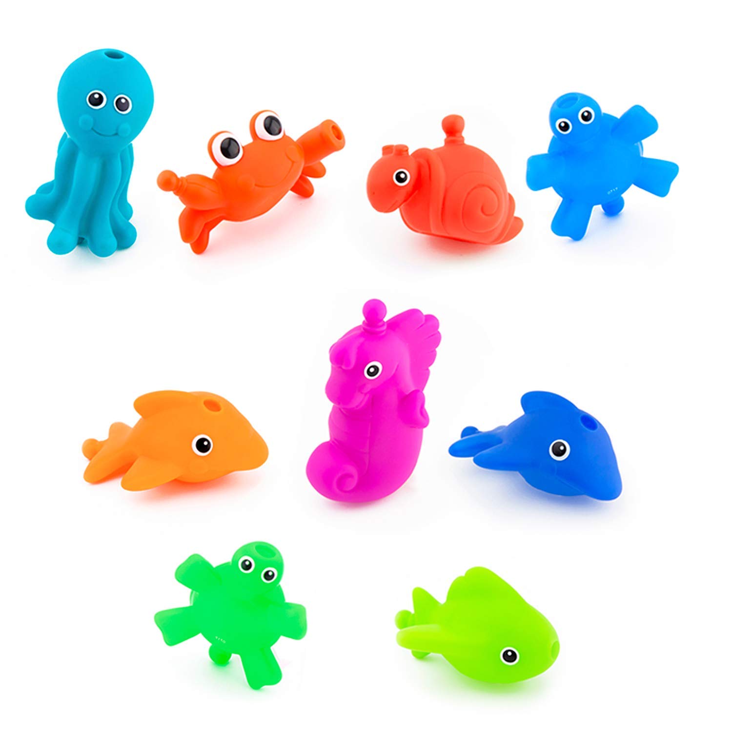 Amazon.com : Sassy Snap and Squirt Sea Creatures - 6+ Months Set of 9 ...