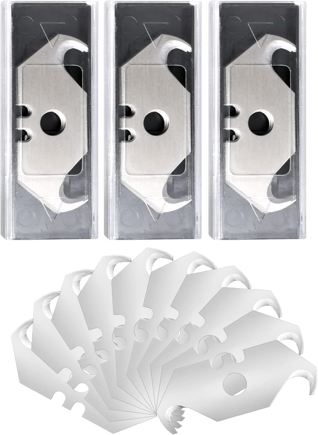 Amazon.com: Utility Hook Blades 30 Pack, High Carbon Steel Standard ...