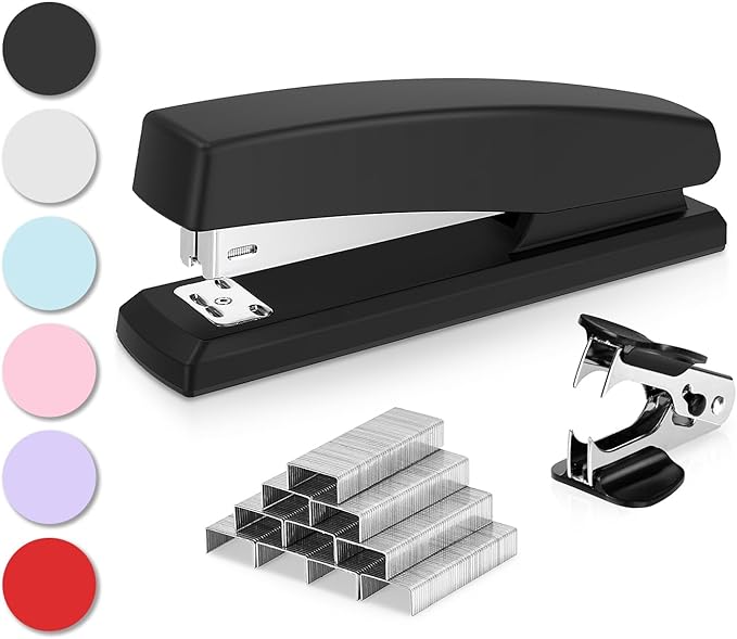 Deli Desktop Stapler - 25 Sheet Capacity, Includes 1000 Staples and ...