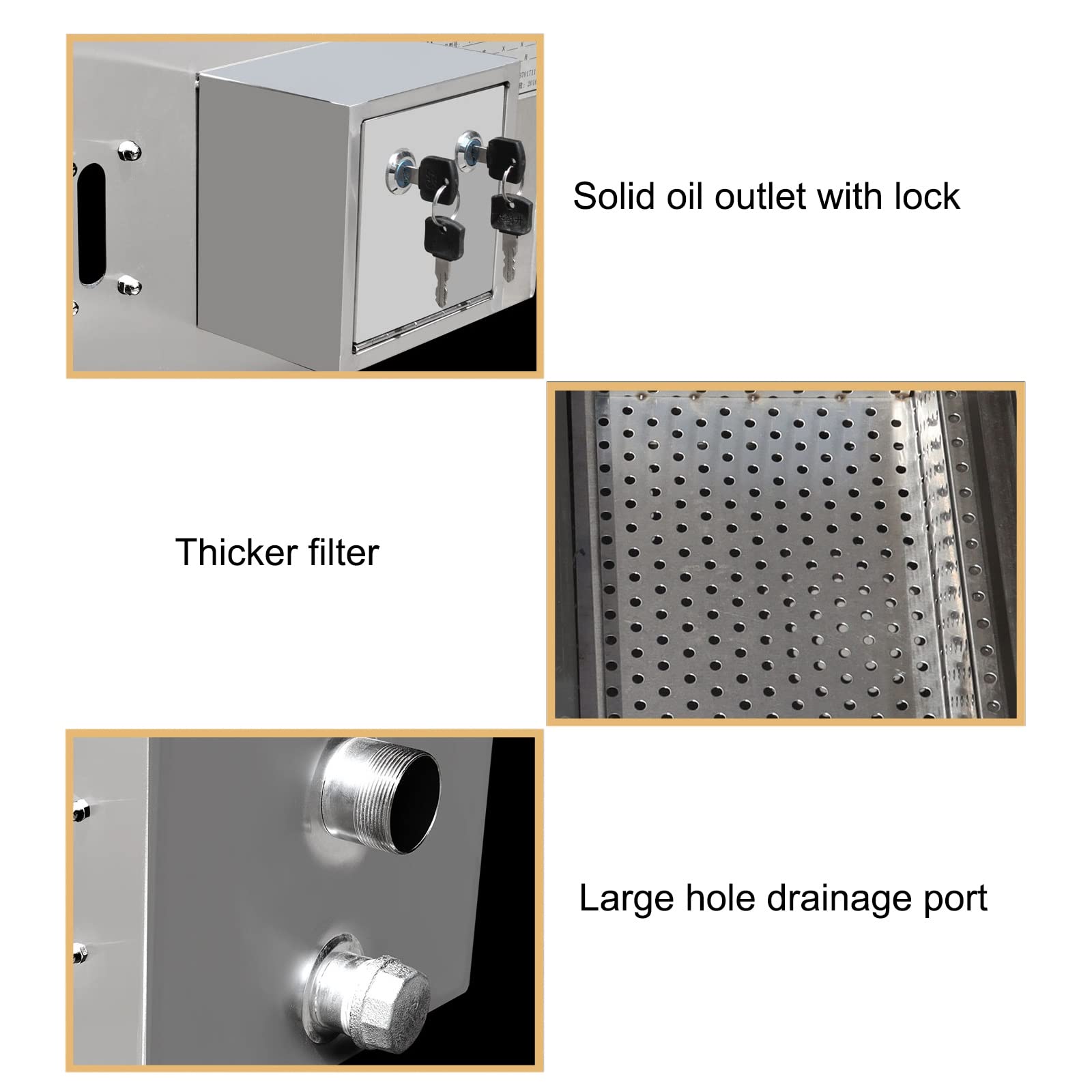 Greese Trap Commercial Grease Trap, Grease Interceptor, Top Inlet ...