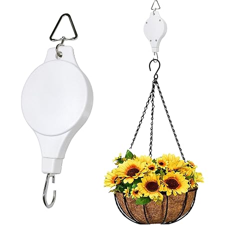 Amazon.com: Adjustable Plant Pulley Hanger-2 Pack, Plant Pulley ...