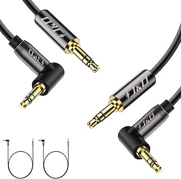Amazon.com: J&D (2 Pack) Gold Plated 3.5mm Stereo Audio Aux Jack to ...