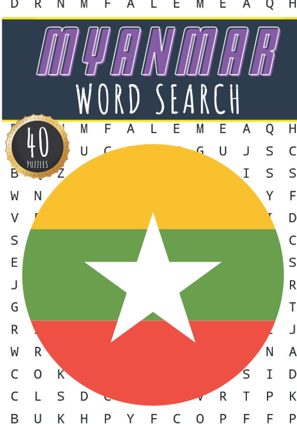 Buy Myanmar Word Search: 40 Fun Puzzles With Words Scramble for Adults ...