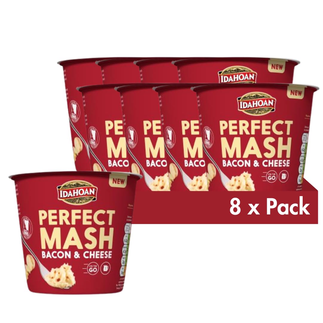 Idahoan Bacon and Cheese Mashed Potato Pots 55g - Dried Potato Mash ...