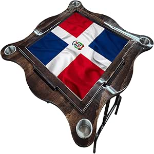 Amazon.com: Domino Table with Dominican Flag - Anti-Scratch and Water ...