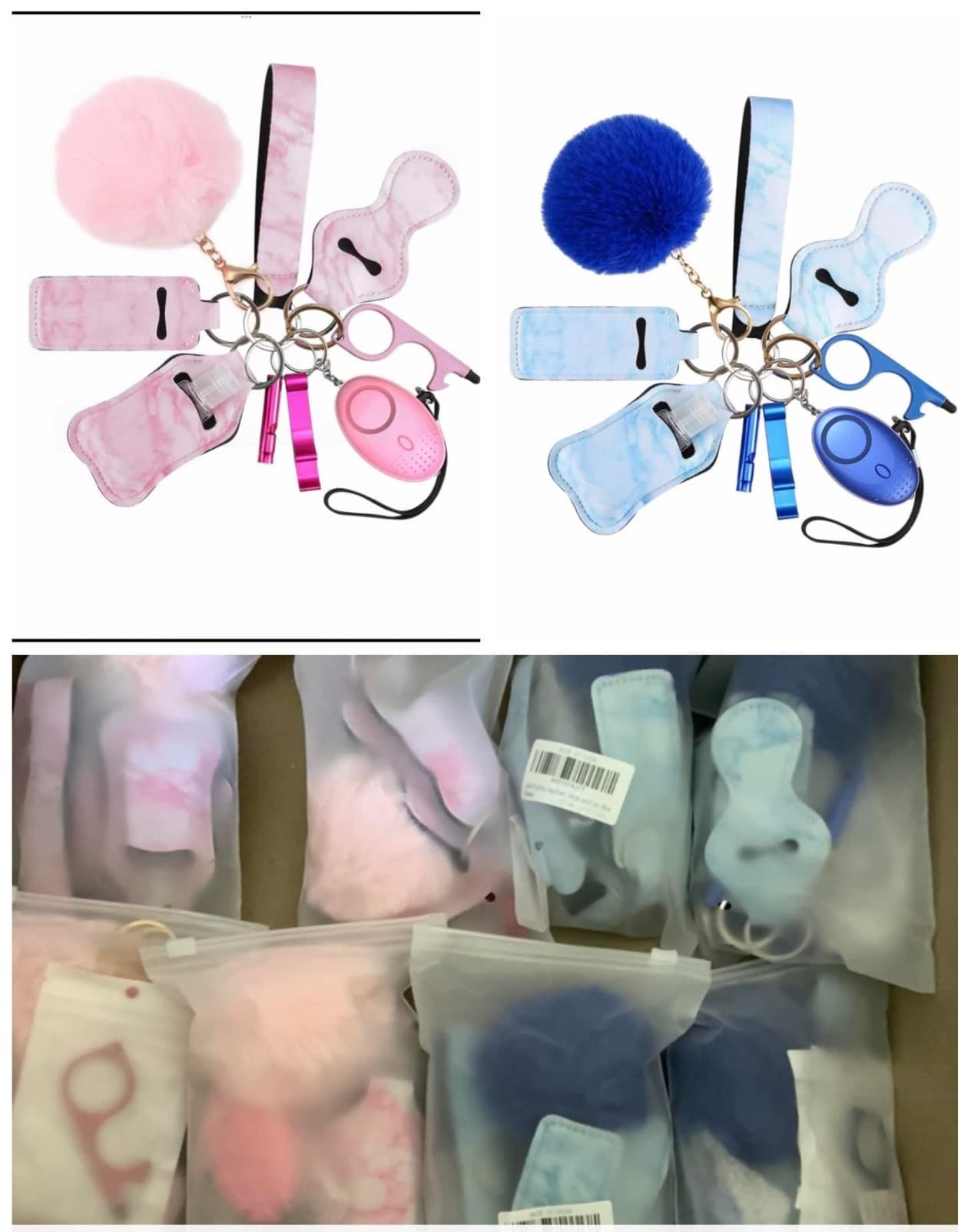 AMIR Safety Keychain Set for Women and Kids, 10 Pcs Safety Keychain ...