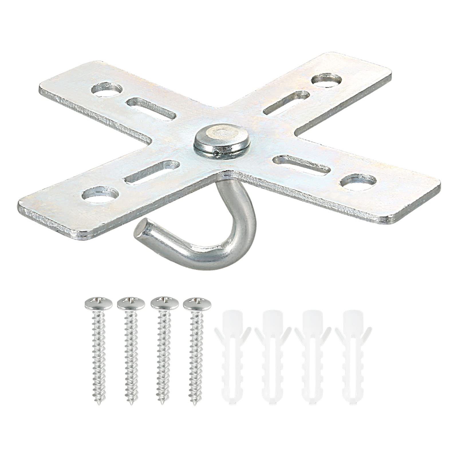 PATIKIL Ceiling Hook Kit, 3 Set Cross Design Metal Plate Mount Hanger ...