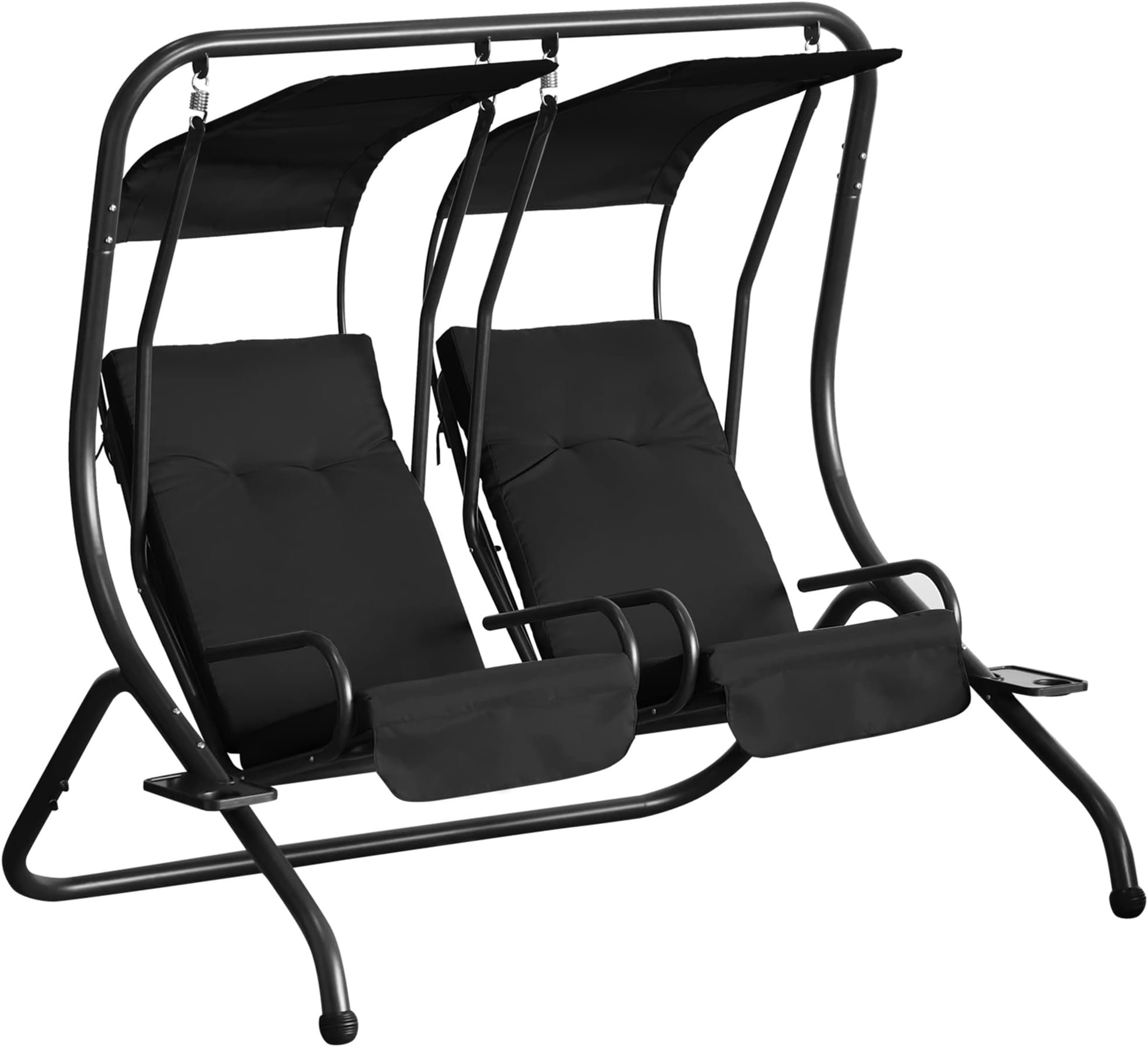 Amazon.com: Outsunny Patio Swing Chair with 2 Separate Seats, Outdoor ...