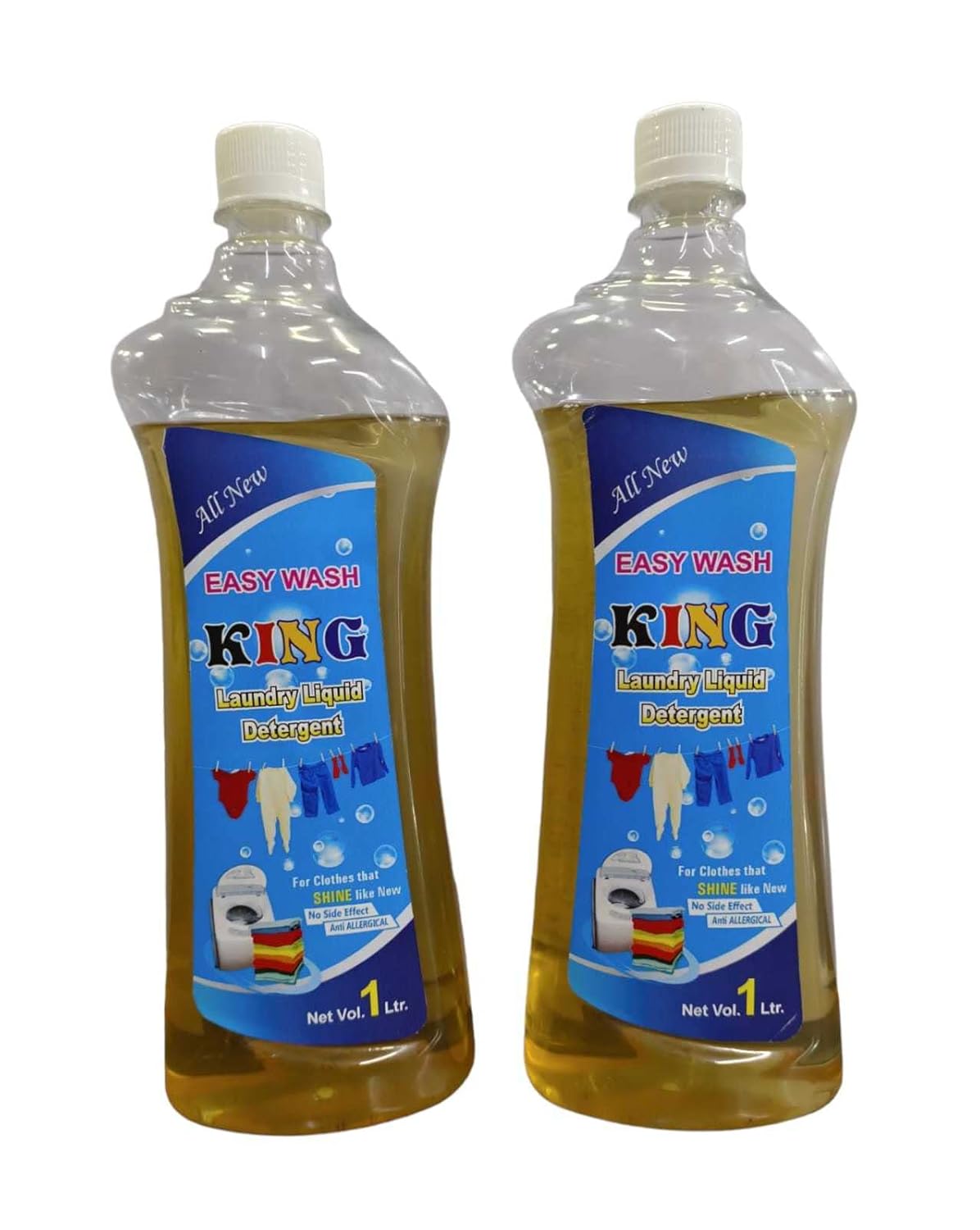 King Laundry Liquid detergent 1 L(Pack of-2) : Amazon.in: Health ...