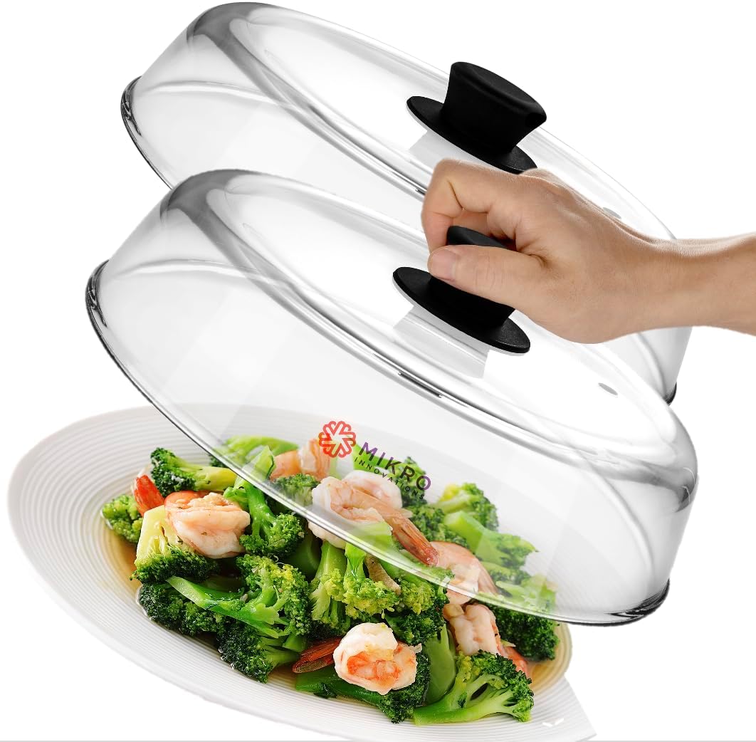 Amazon.com: Glass Microwave splatter cover for food plate - Sturdy ...