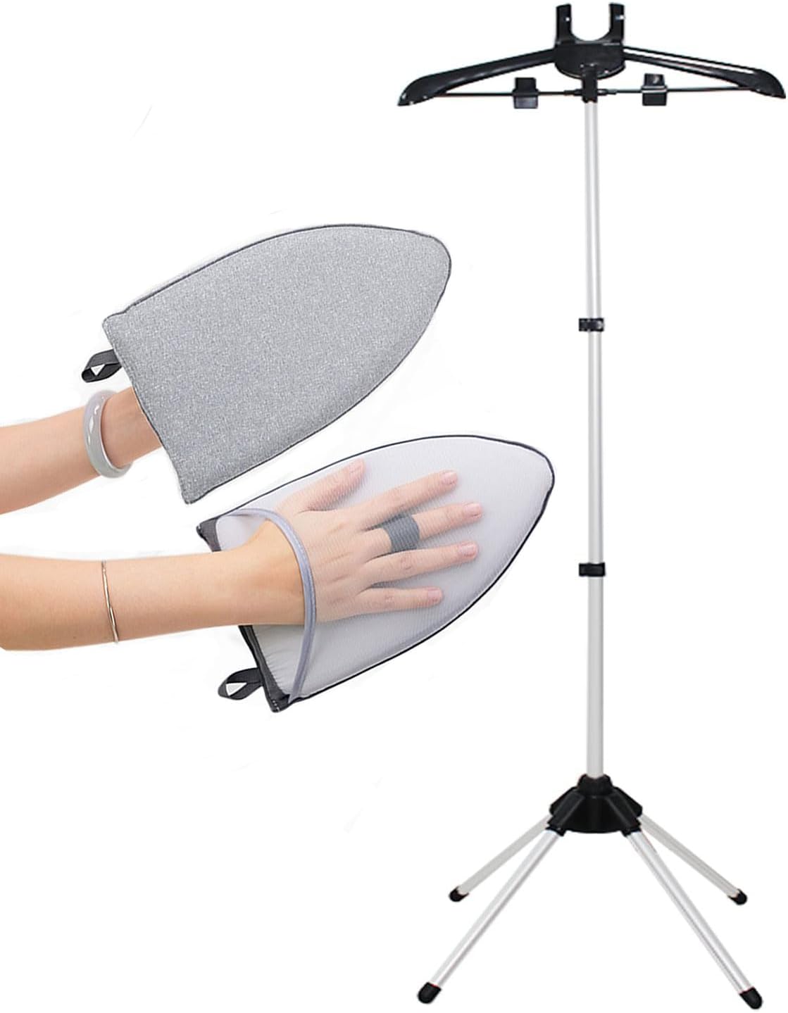 Amazon.com: Steamer Stand For Clothes+ Ironing Glosves,Steamer Hanger ...