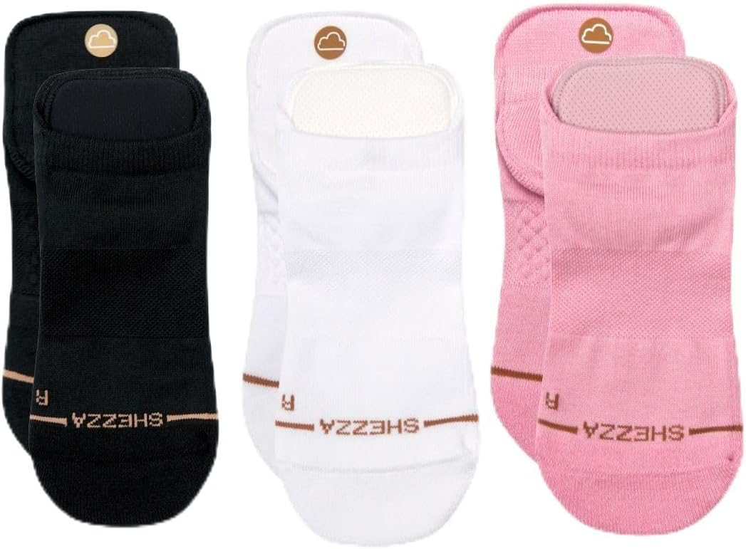 Amazon.com: SHEZZA 3 pack Multi-color Anti-Blister Cushioned Heel ...