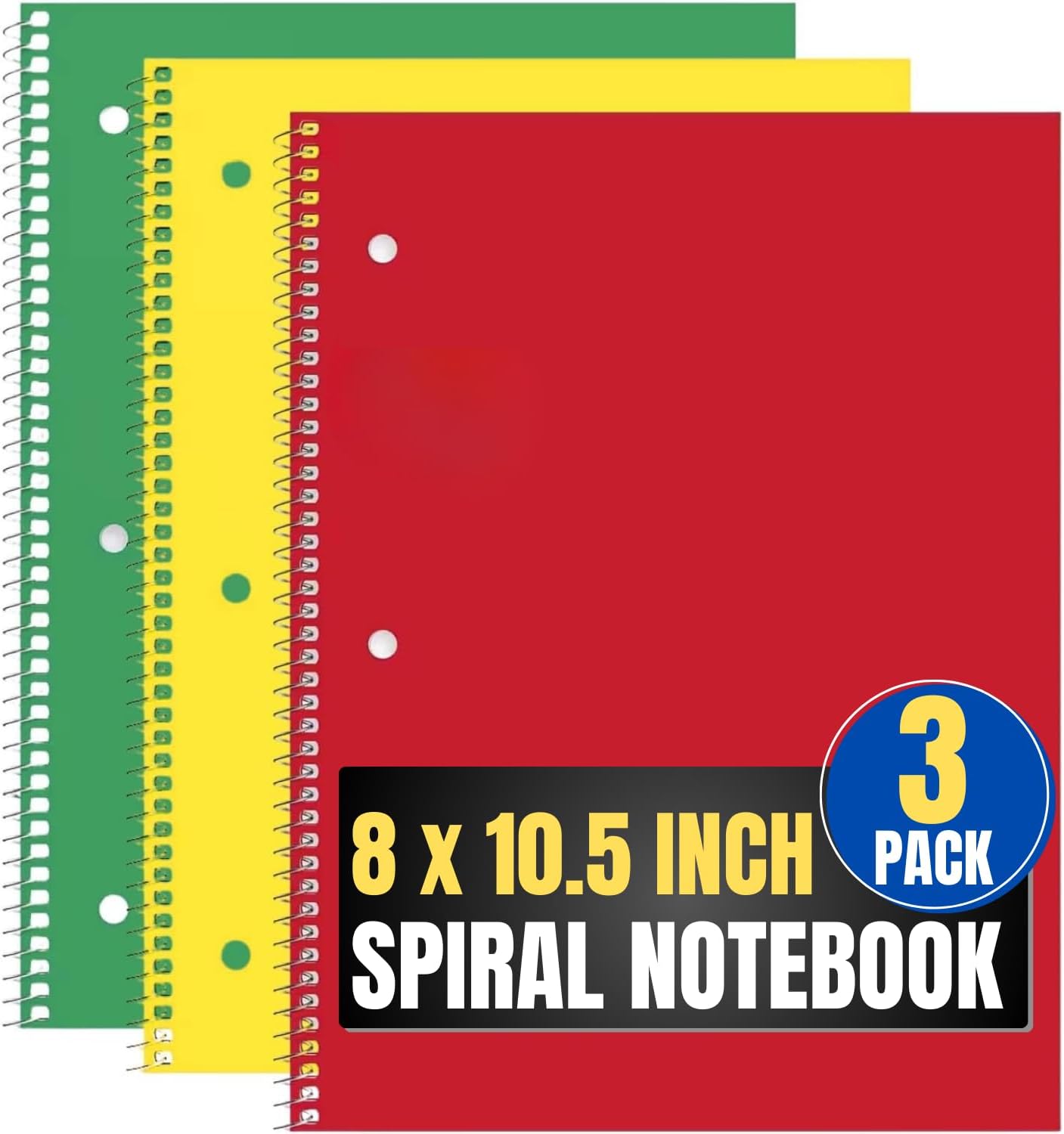 Amazon.com : 1InTheOffice Spiral Notebook College Ruled, College Ruled ...