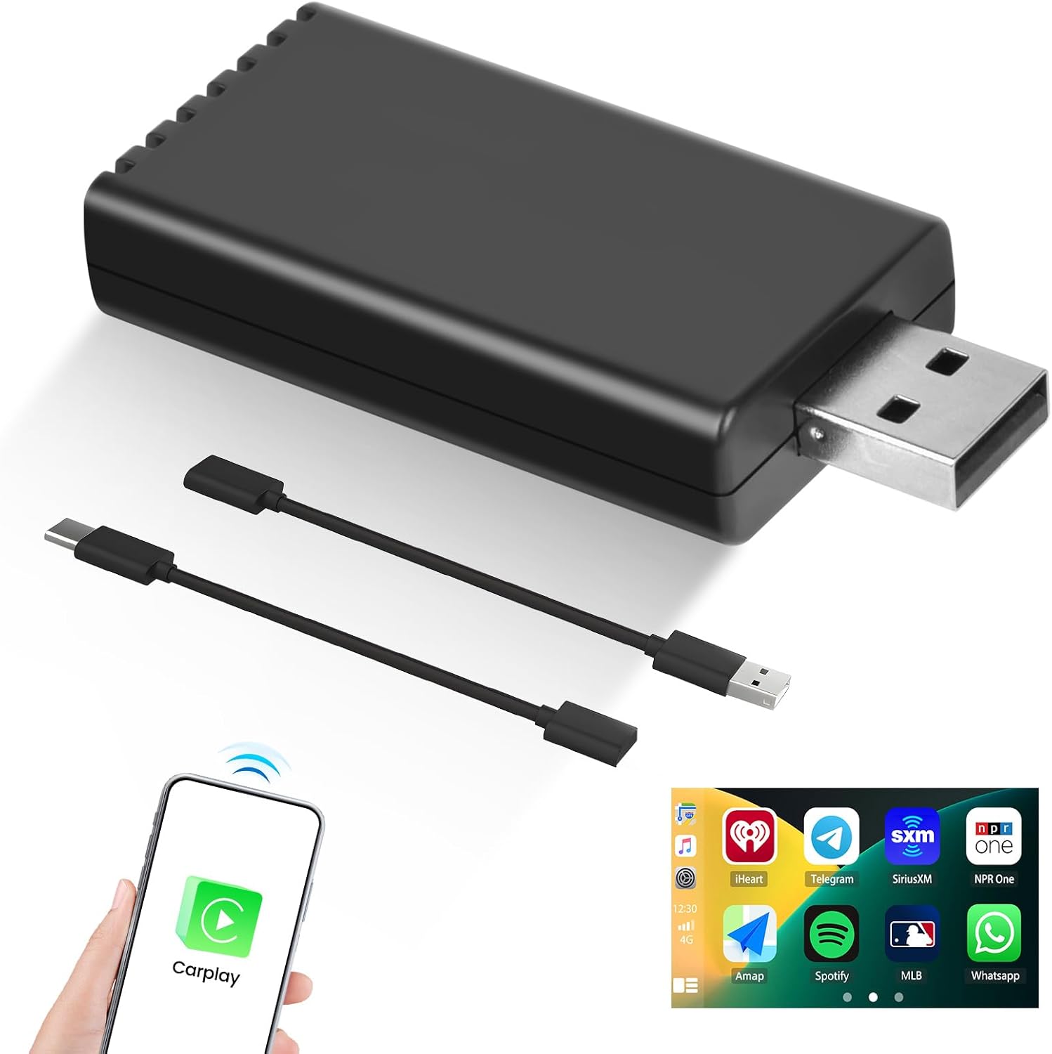 Amazon.com: Wireless CarPlay Adapter for Apple iPhone,Convert Your ...
