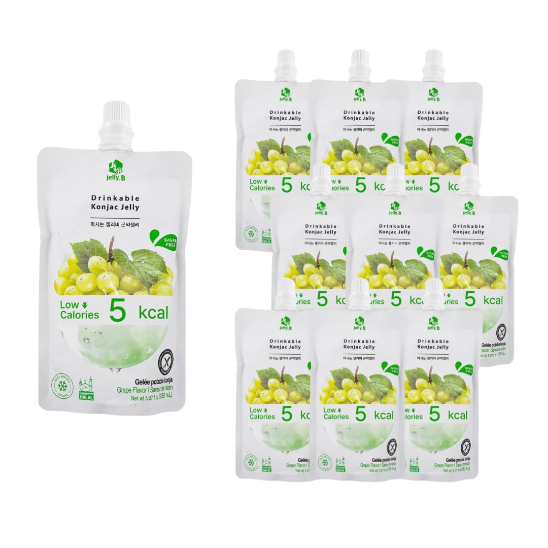 Amazon.com : Jelly.B Konjac Jelly Drink (10 Packs of 150ml) (10 Packs ...