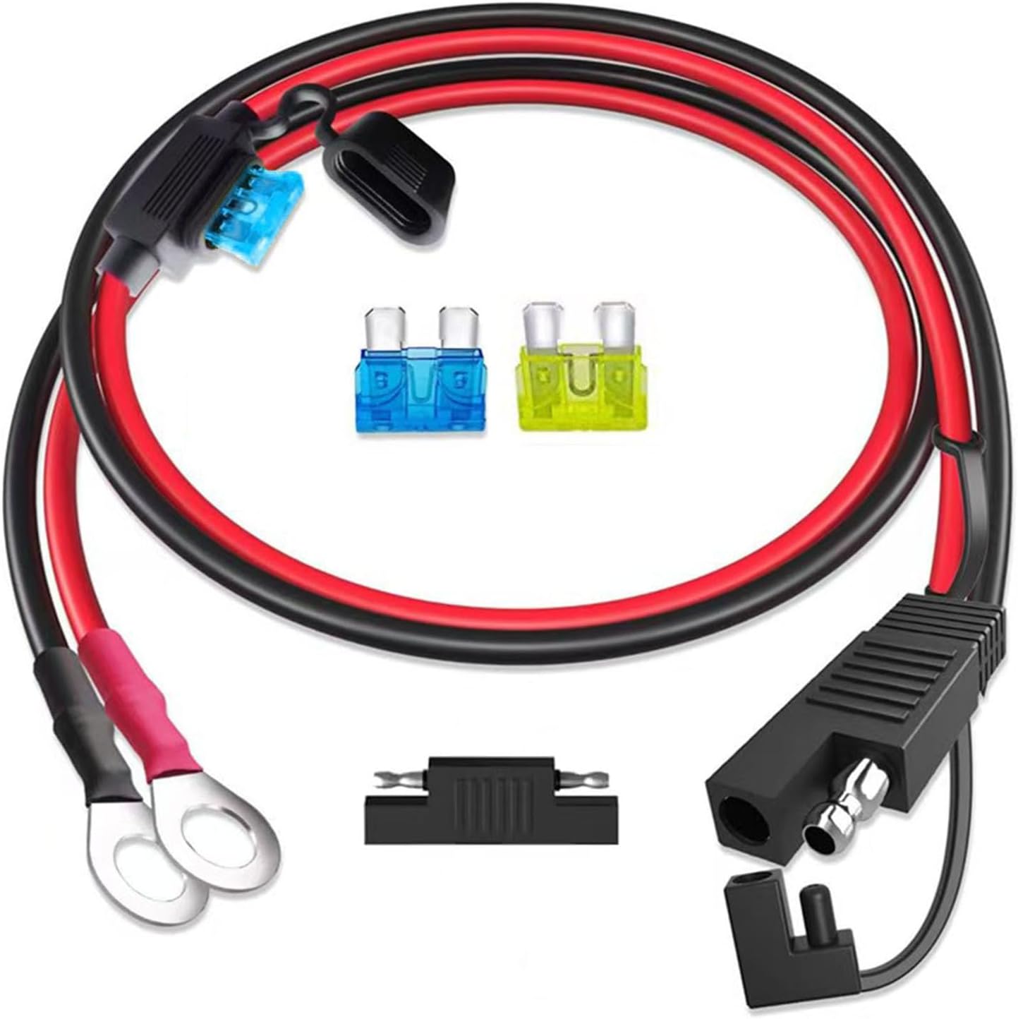 Amazon.com: 5FT SAE to O Ring Terminal Harness 16AWG 2Pin Quick ...