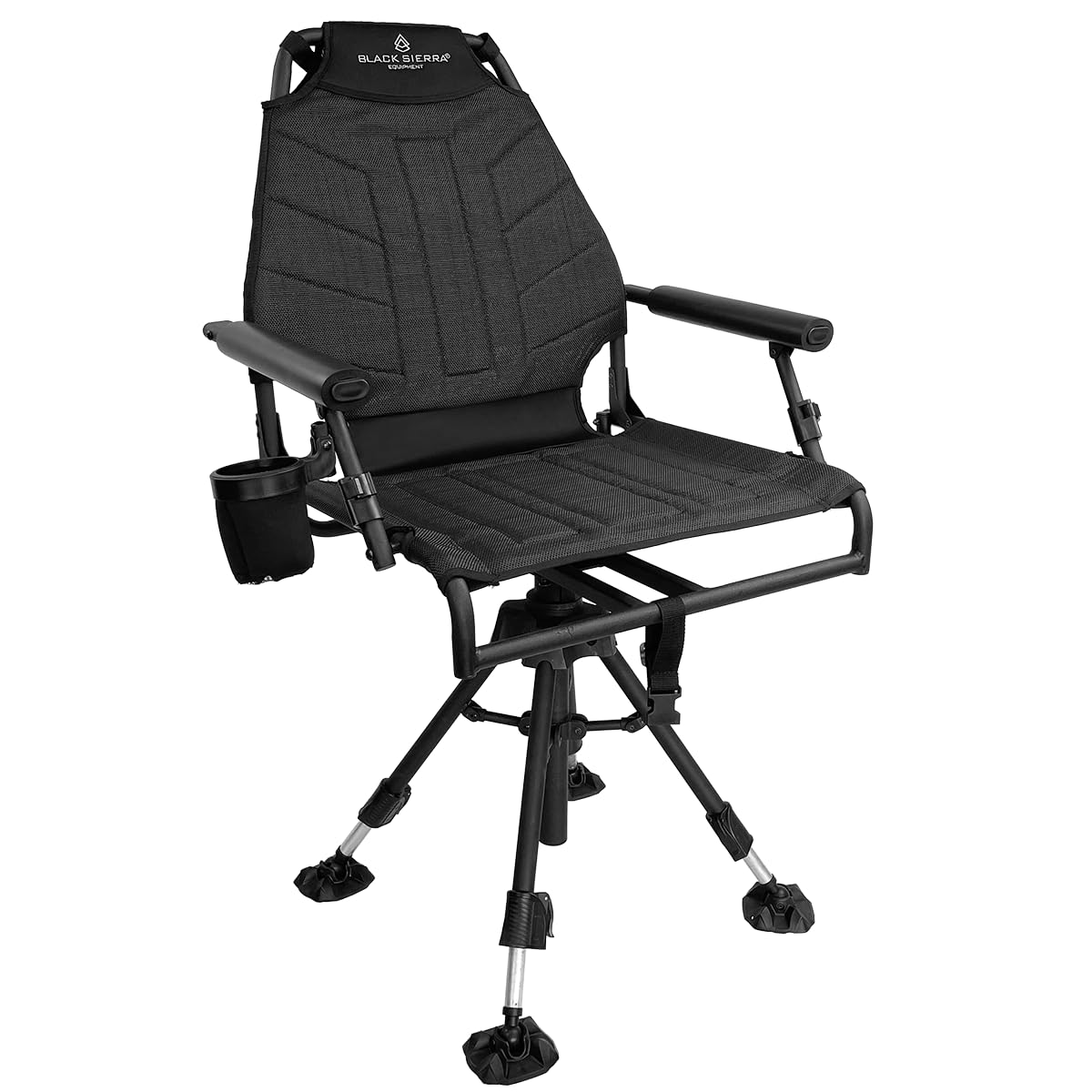 Amazon.com: Black Sierra Silent 360° Swivel Hunting Chair with Steel ...