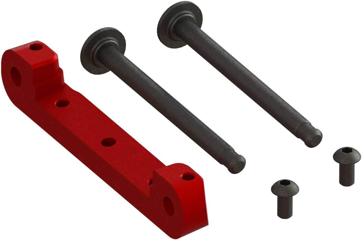 Amazon.com: ARRMA Front Upper Aluminum Suspension Mount CNC, Red: EXB ...