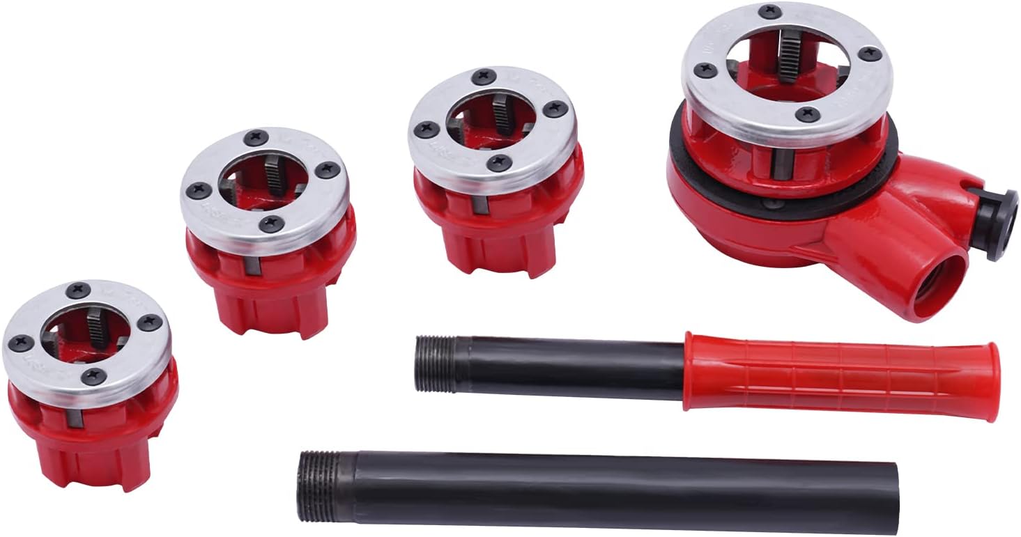 Manual Pipe Threader Kit Ratcheting Set Pipe Threading Tool Set Pipe ...