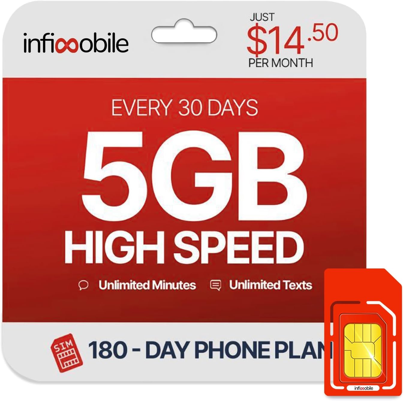 Amazon.com: $12.50/Month | Infimobile Prepaid Unlimited Plan: 6 Months ...