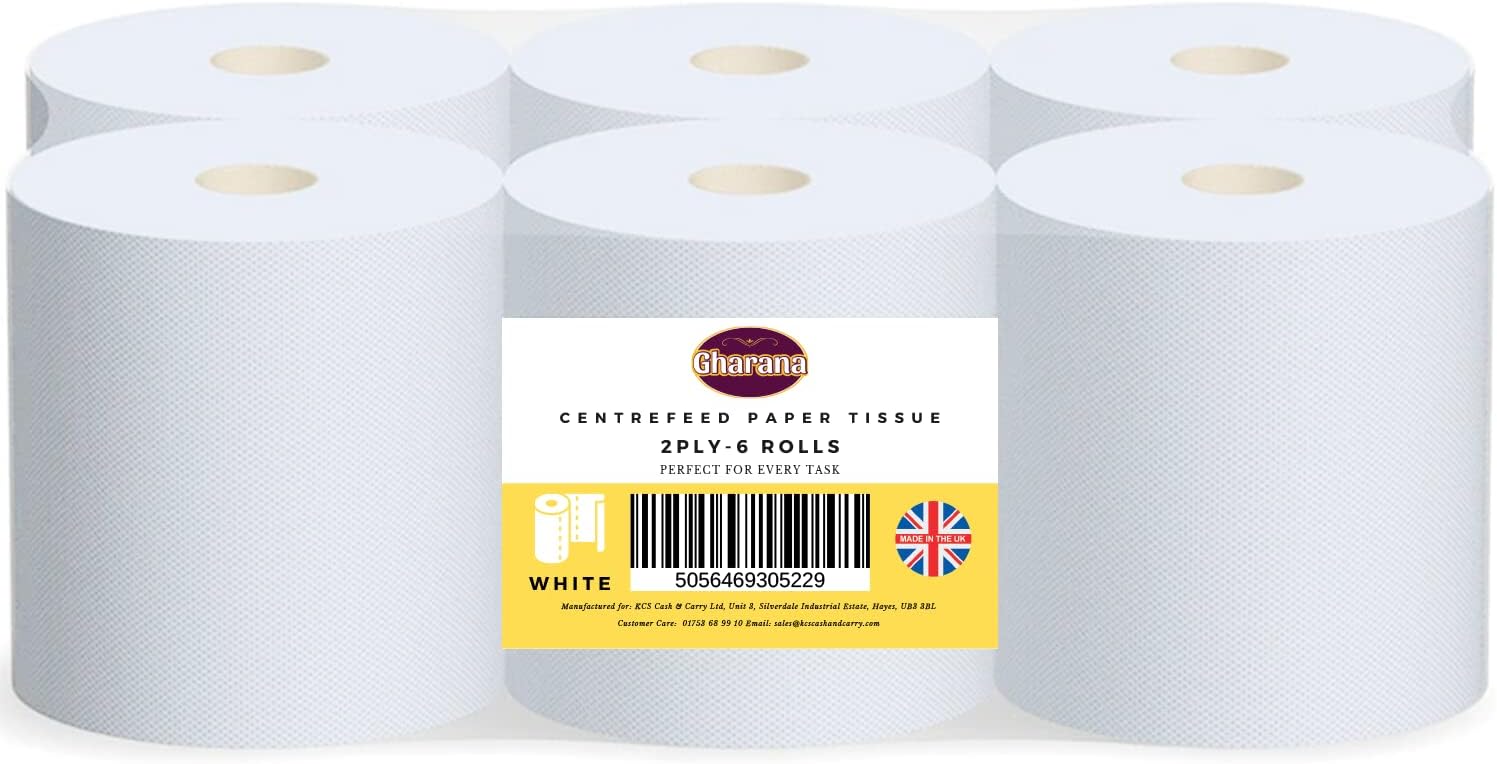 12 rolls x White Centrefeed Embossed 2ply Paper Towel : Amazon.co.uk ...