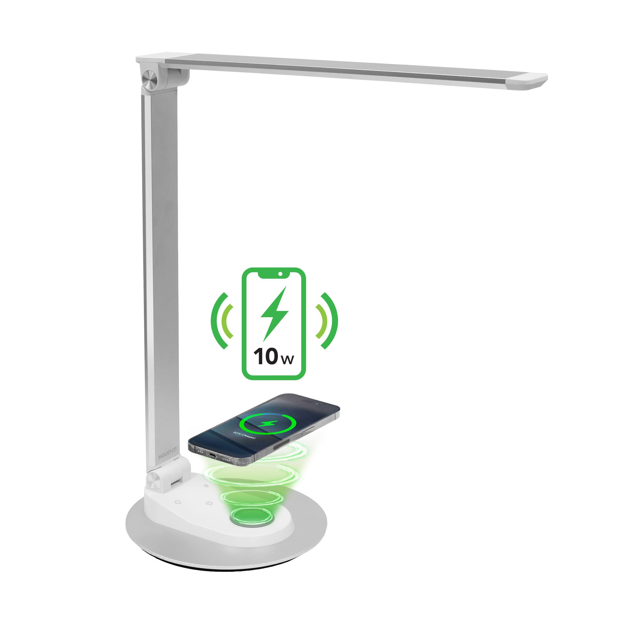 Mount-It! LED Desk Lamp with Wireless Charger and USB-C Charging Port ...