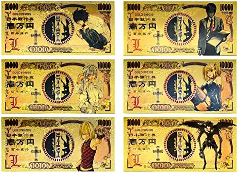 Amazon.com: YJacuing Anime Death Note Gold Coated Banknote, Limited ...