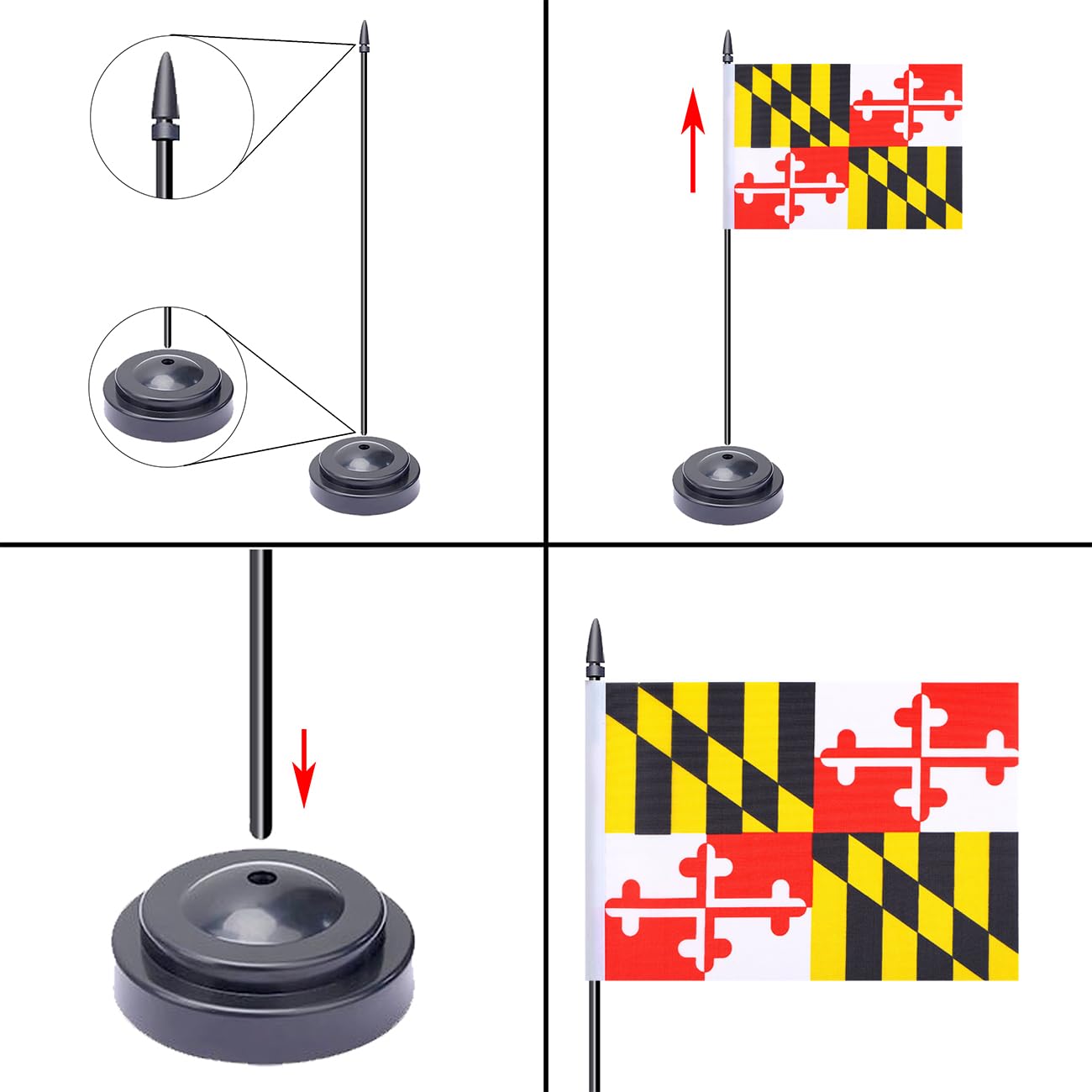Snapklik.com : WXTWK 2 Pack USA Maryland Flag Maryland State Desk Flag ...