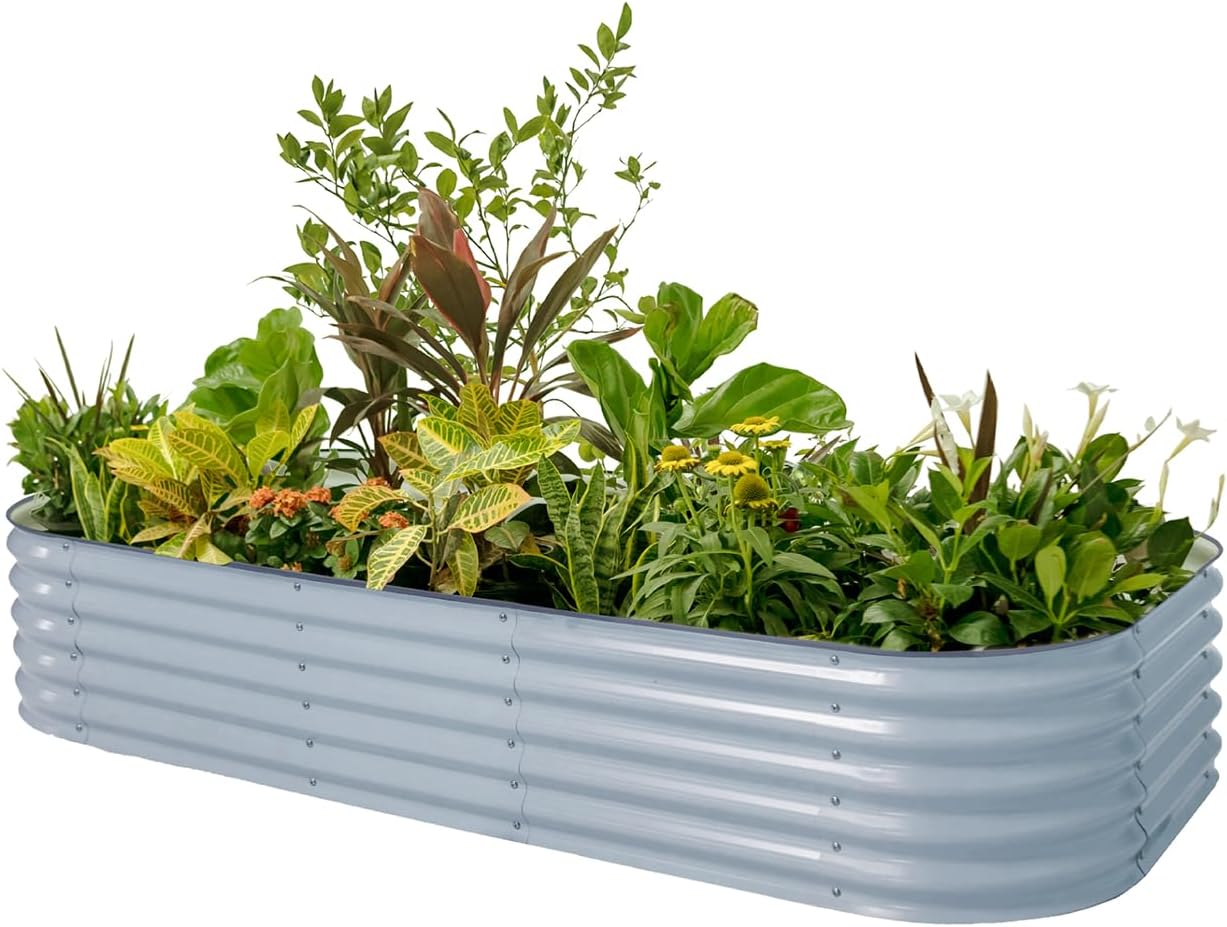 Amazon.com: Garsence 24" Tall Raised Garden Beds Outdoor, 8ft X 2ft X ...