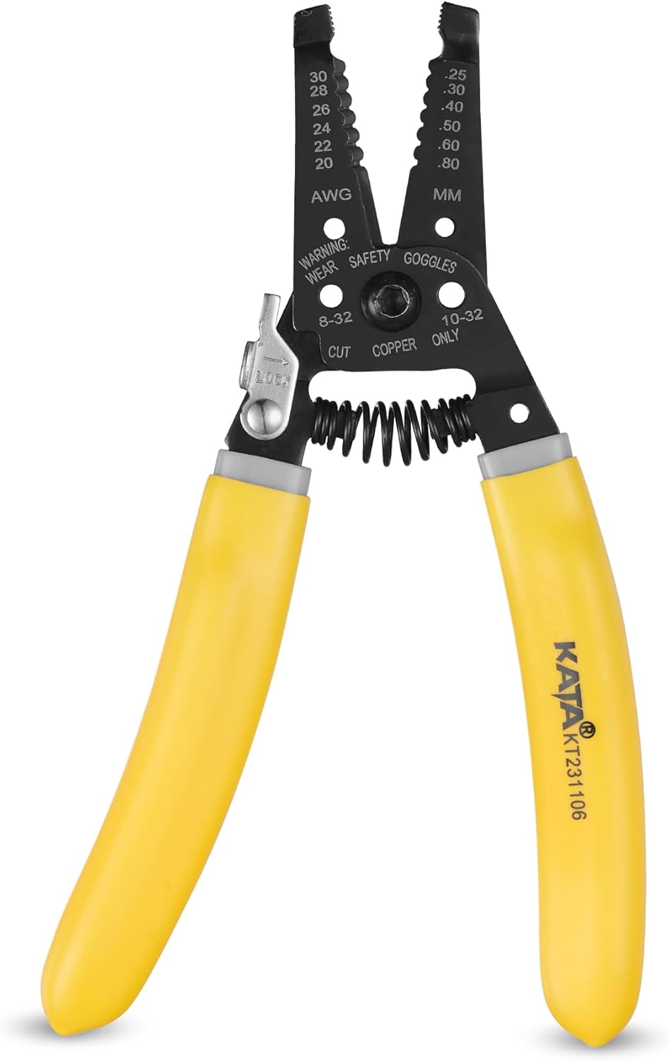 KATA 7 Inch Wire Stripper Wire Cutter, Cutting for 20-30 AWG Solid Wire ...