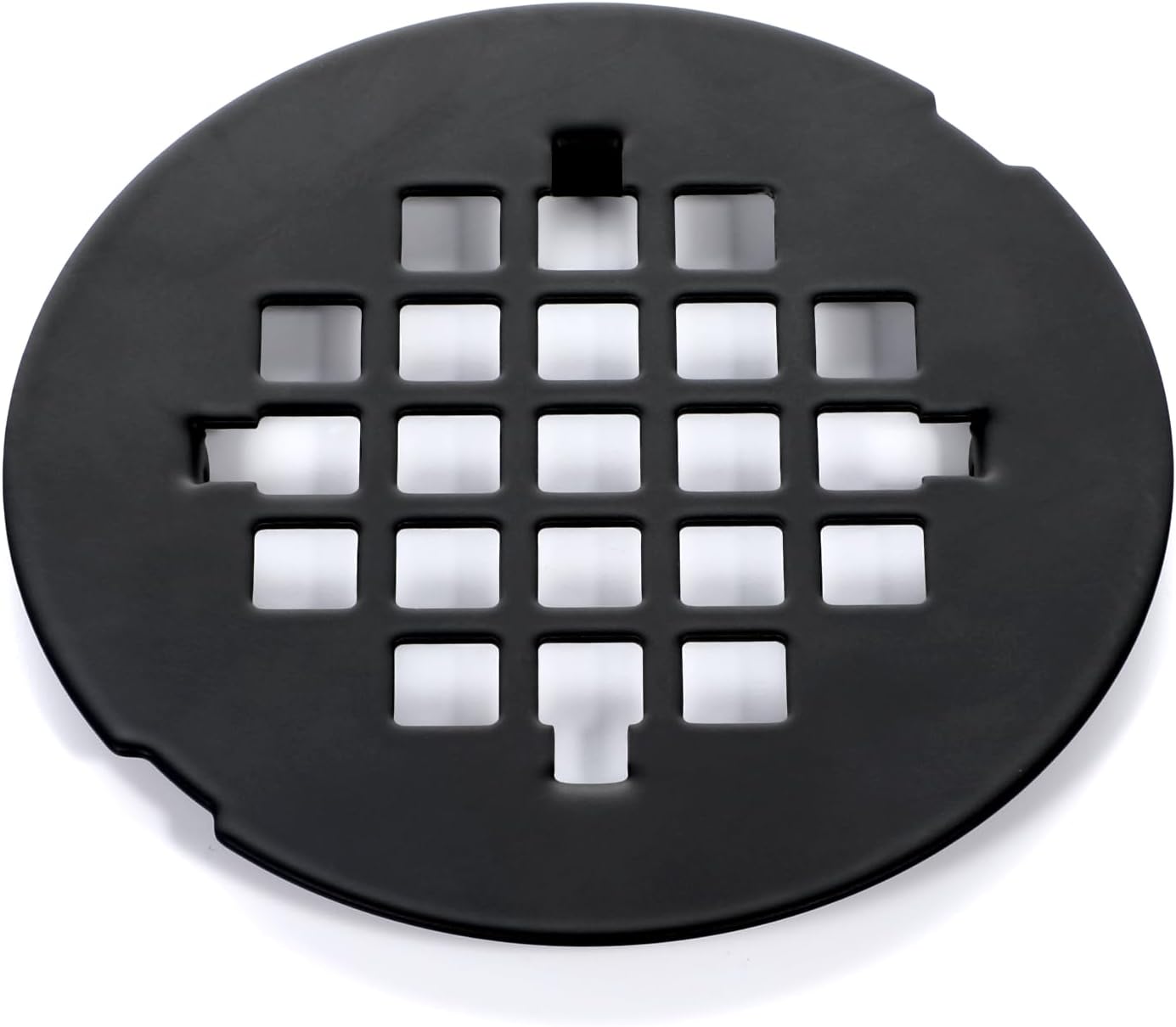 Shower Drain Cover, 4-1/4” Od Black Snap-in Shower Drain Strainer Round ...