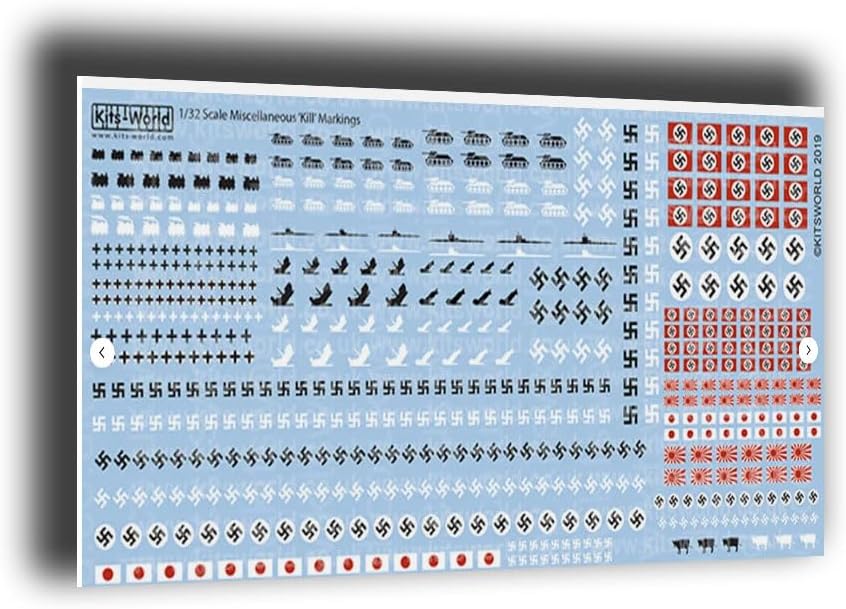 Amazon.com: Kits World KW132141 1/32 Decal Kill Markings WW II ...