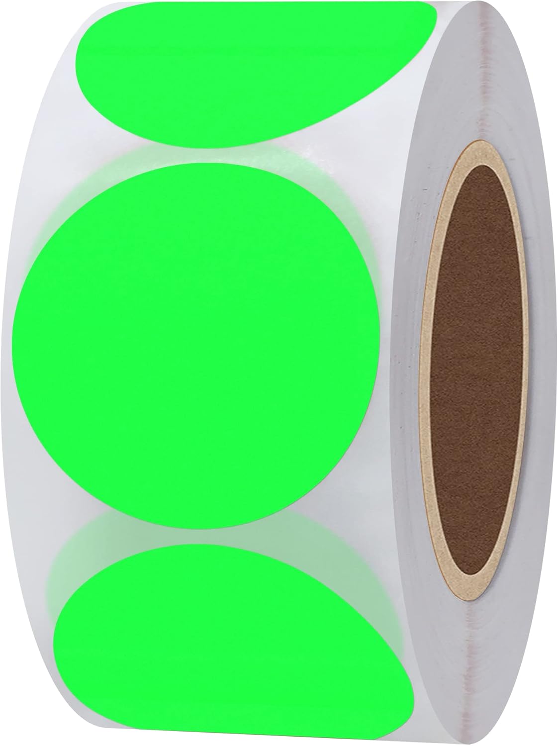 Hylabelest Fluorescent Green Round Stickers 1.5 Inch Color Coding Dots ...