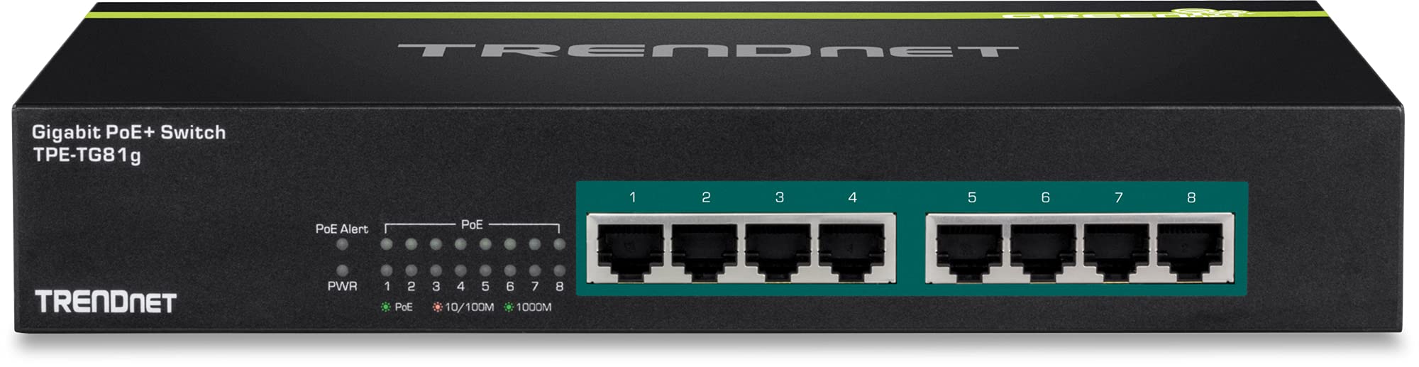 Buy TRENDnet 8-Port Gigabit GREENnet PoE+ Switch, TPE-TG81g, 8 x ...