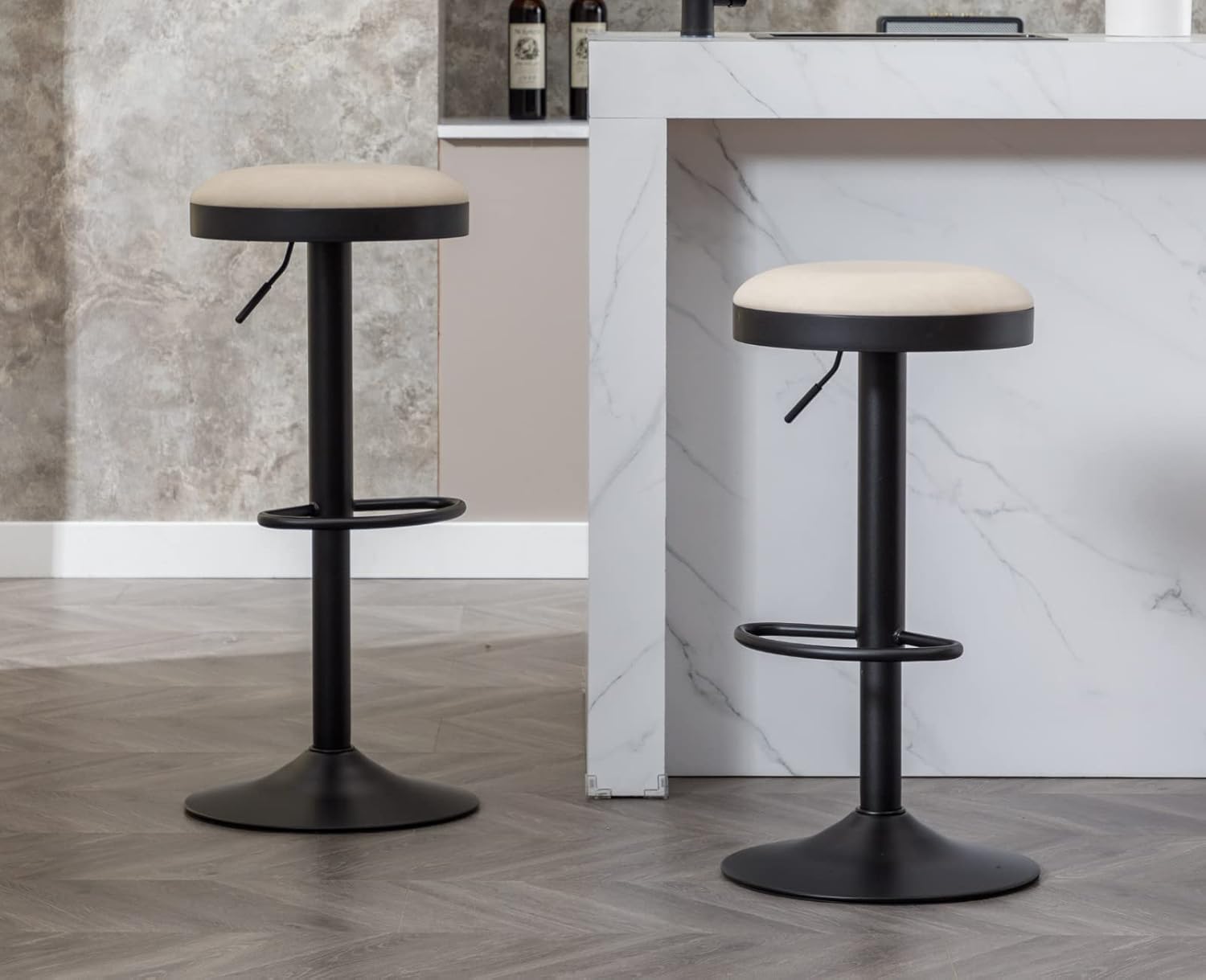 Amazon.com: EALSON Modern Swivel Bar Stools Set of 2 Adjustable Counter ...