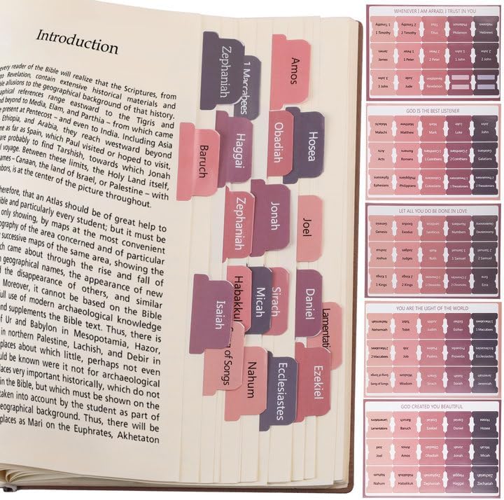 Amazon.com : GeeRic Bible Tabs for Women and Men, 75 Pcs Bible Tabs for ...