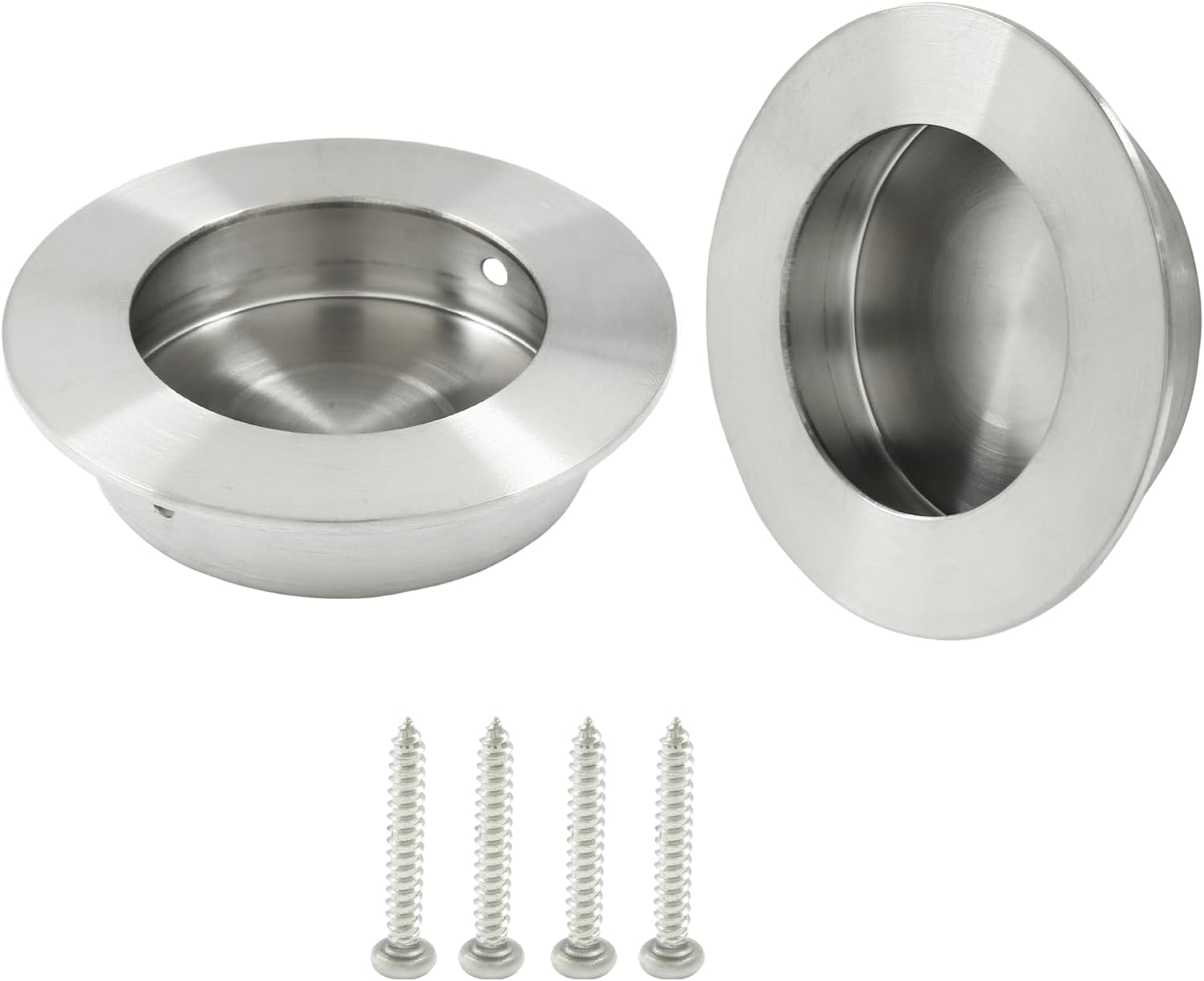 Wolfride 4PCS Round Recessed Door Handle Flush Sliding door pull Pocket ...