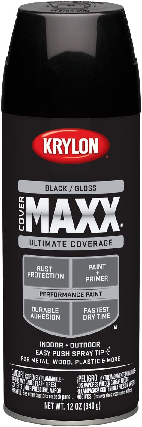 Amazon.com: Krylon 12OZ GLS Spray Paint, 12 Ounce, Gloss Black : Beauty ...