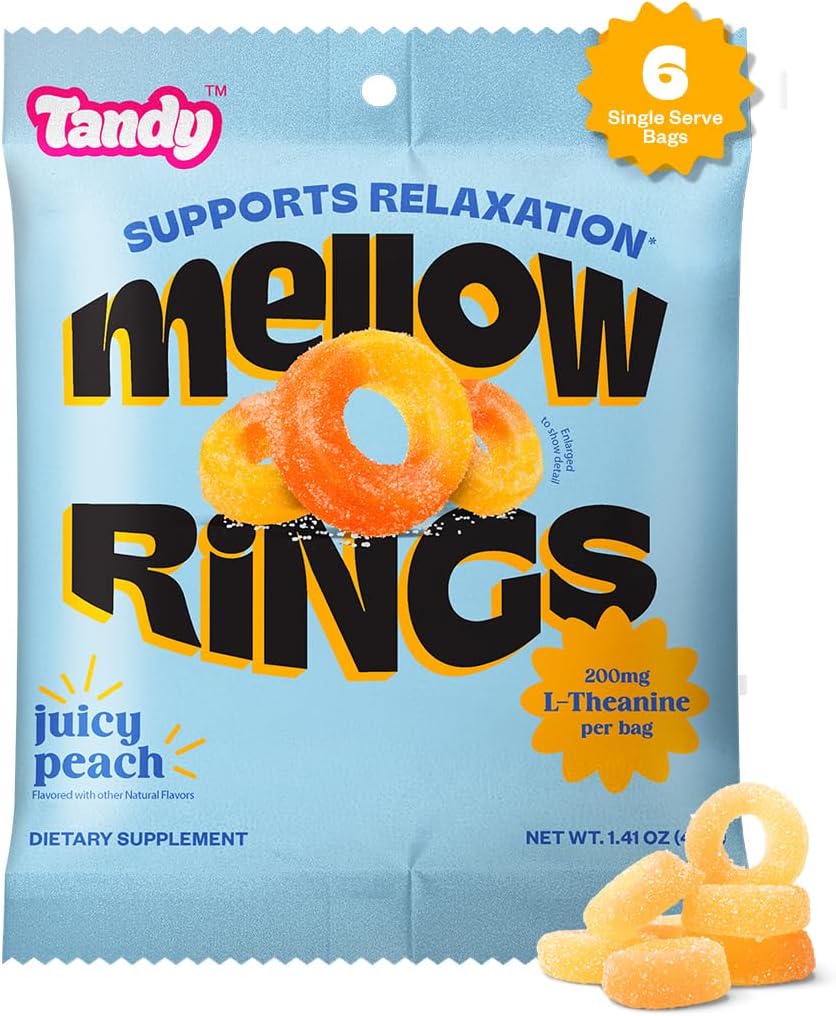 Amazon.com: Tandy Mellow Rings L-Theanine Gummies I Relaxation Gummies ...