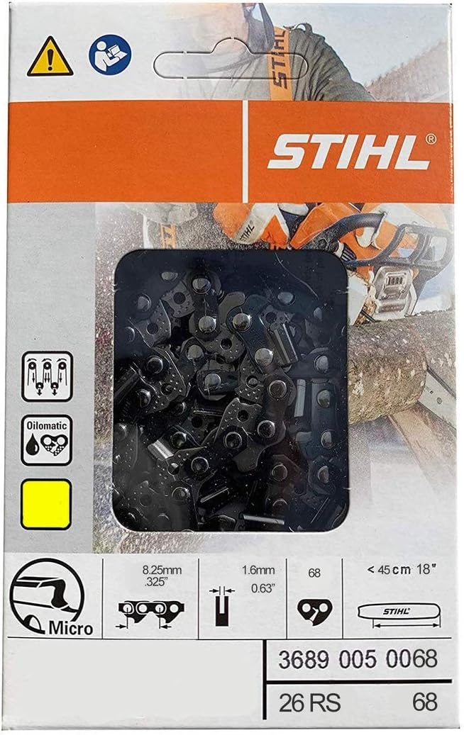 Amazon.com: Stihl Chainsaw Chain- 26RS68- 18 Inch, 68 Drive Links, .325 ...