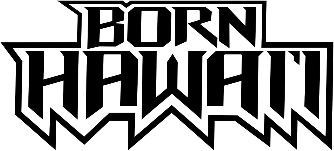 Amazon.com: Born Hawaii Sticker Black 8 inch Vinyl Car Window Decal ...