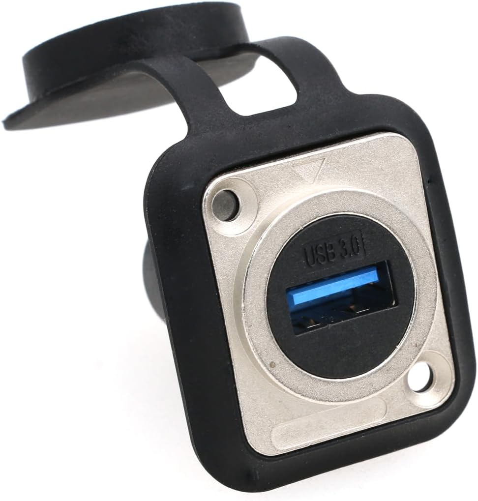 SZRMCC USB 3.0 Panel Mount Connector 2pcs USB Female Socket Waterproof ...