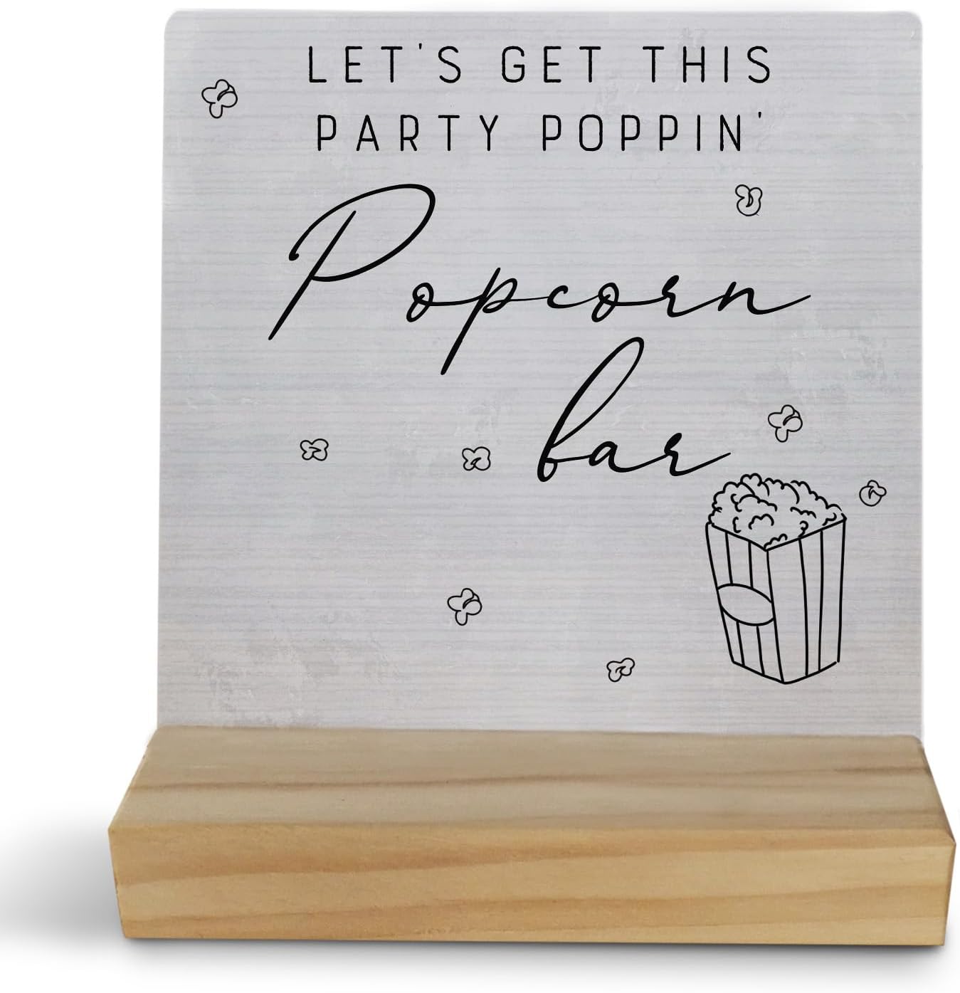 Amazon.com: FHUGX Popcorn Bar Sign, Wedding Table Sign, Bridal Shower ...